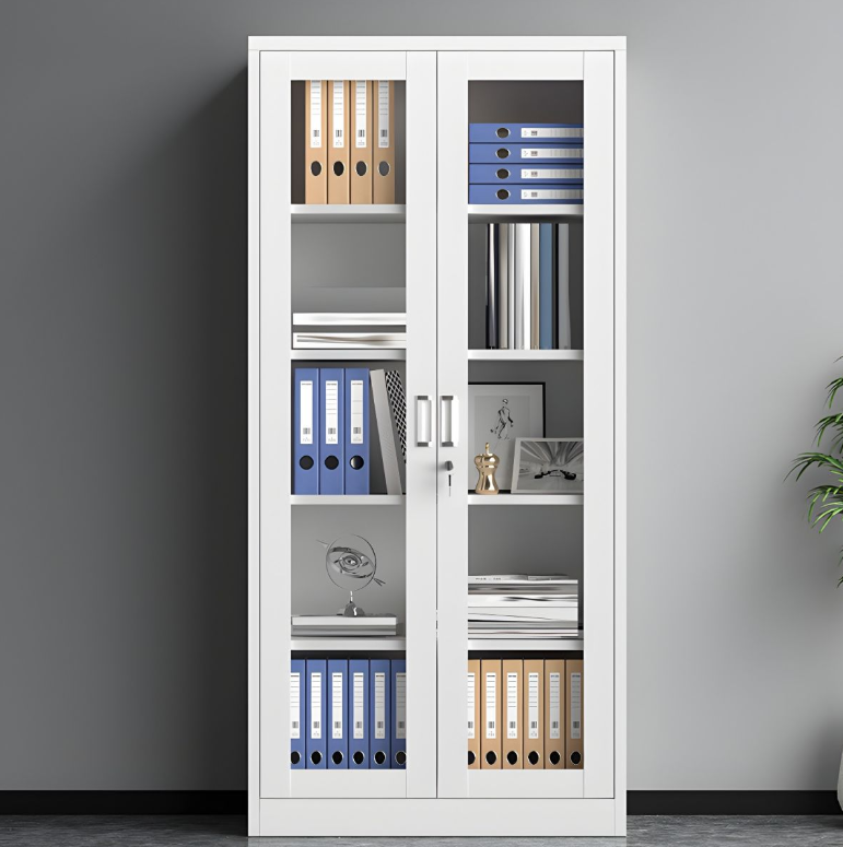 2 Door Full Glass Filing Cabinet - Furniture Village