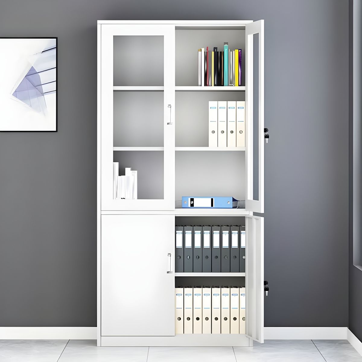 Modern Office Steel Filing Cabinet - Furniture Village