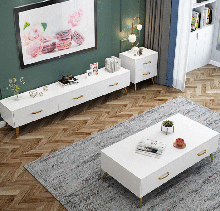 Wooden TV Table Set with Drawers - Furniture Village Home Furniture ...